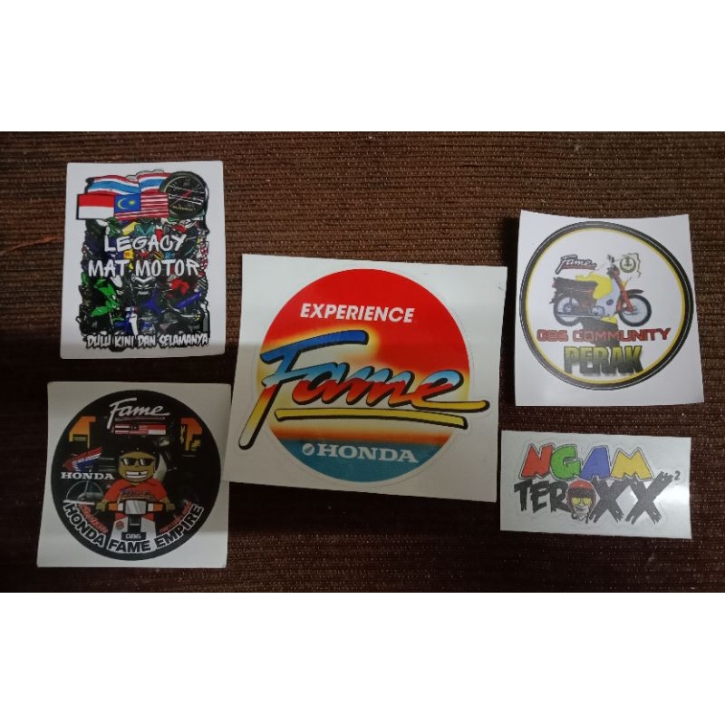 STIKER COMBO HONDA FAME ( Sticker Tampal Luar ) | Shopee Malaysia