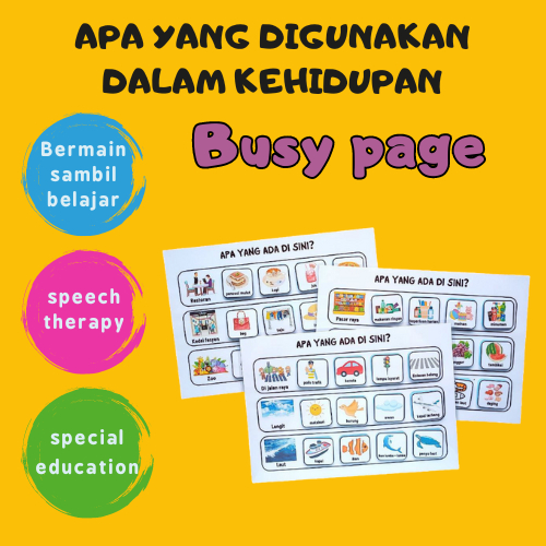 M5 - ' What are things we use in life ' busy page - busy book preschool ...