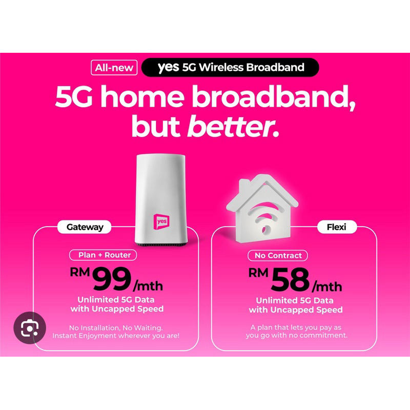 [BLACKLIST BOLEH APPLY] YES 5G/4G BROADBAND INFINITE GATEWAY | Shopee ...