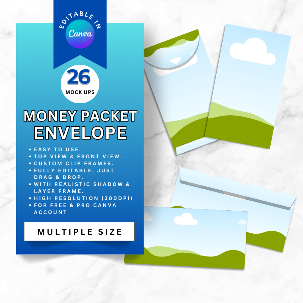 Mockup Canva Template Sampul Duit Raya 2024 Angpao Raya Envelope Duit ...