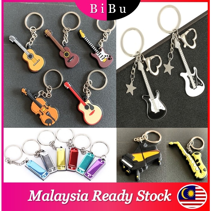 Guitar Keychain Cute Music Instrument Keychain Y2K Guitar Ukulele ...