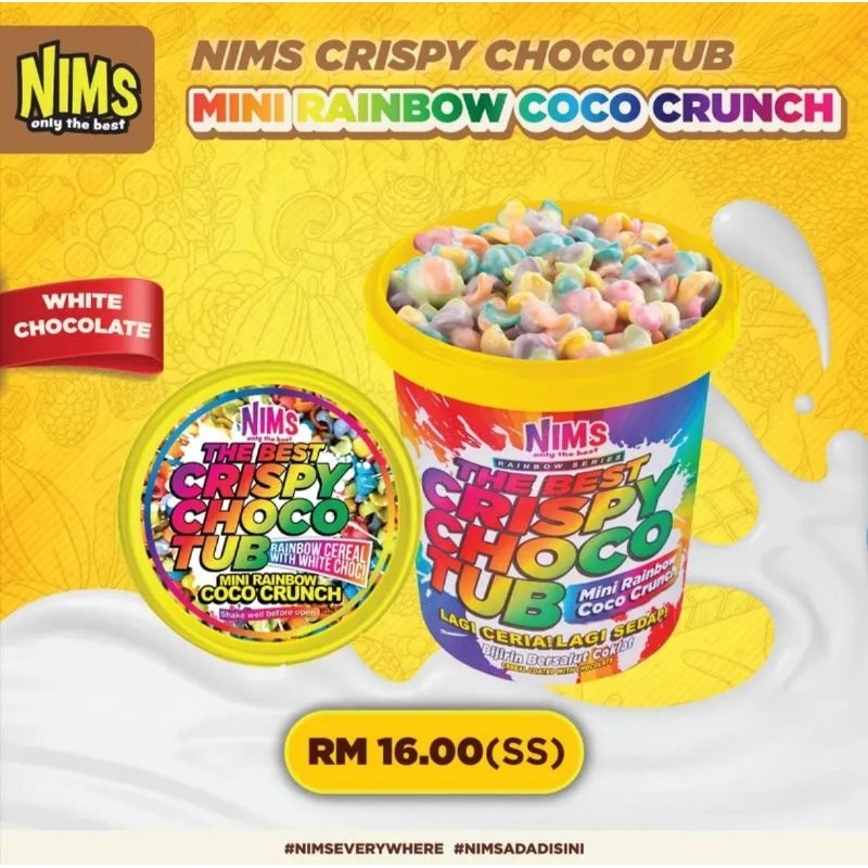 NIMS CRISPY CHOCOTUB (Rainbow WhiteChocolate) | Shopee Malaysia