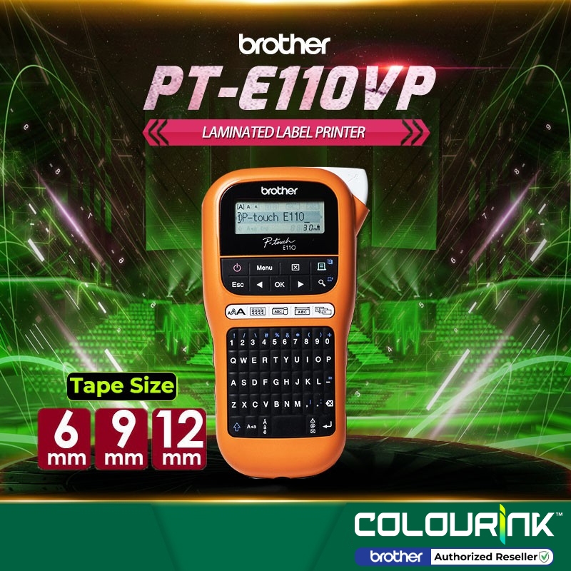 Brother P-Touch PT-E110VP Industry Portable Handheld Label Maker C/W ...