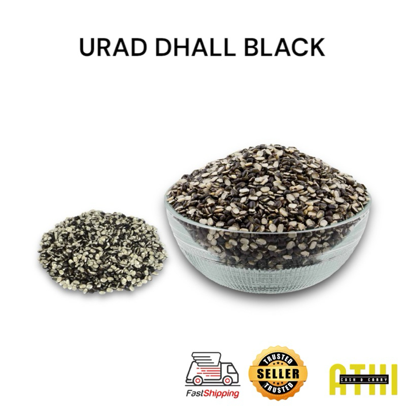 BLACK URAD DHAL (SPLIT)1KG/KACANG URAD HITAM 250g/500g/ 1KG | Shopee ...