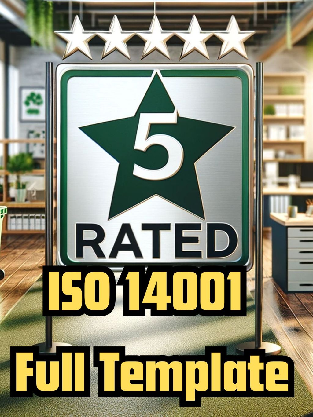 5 Stars rating ！FULL ISO 14001 office templates (include SOP, flowchart ...