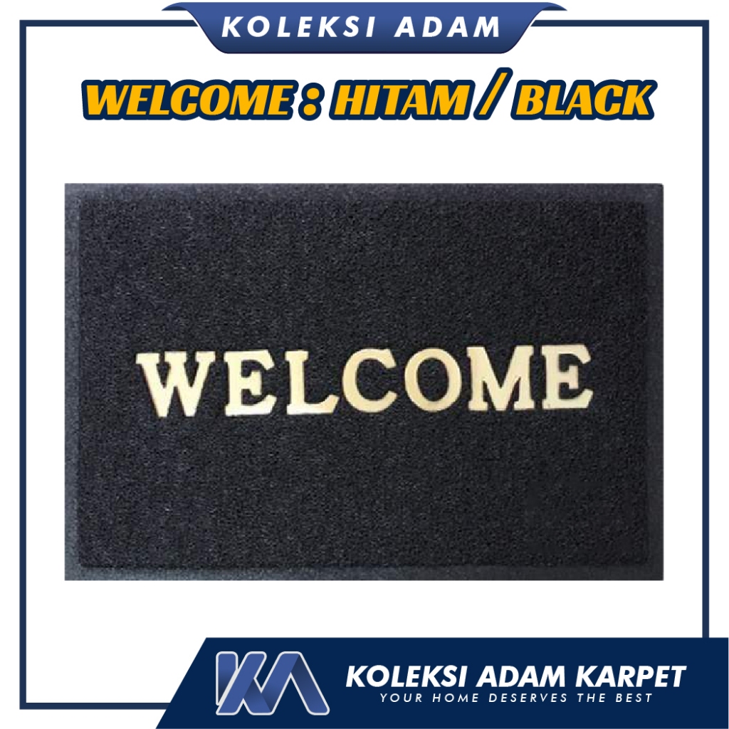 Welcome Door Mat (120cm x 180cm) Synthetic Rubber Floor Mat Alas Kaki ...