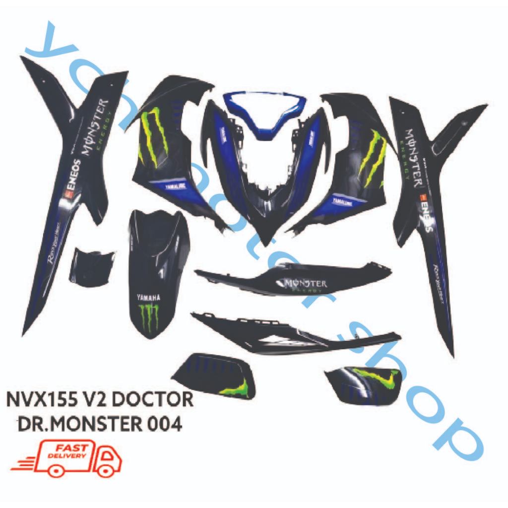 YAMAHA NVX NVX 155 NVX155 V2 AEROX155 AEROX 155 V2 DOCTOR BODY COVER ...