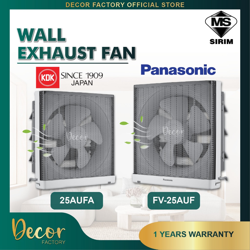 Panasonic KDK Wall Mount Ventilation Fan Panasonic FV25AUF1DBH / KDK ...