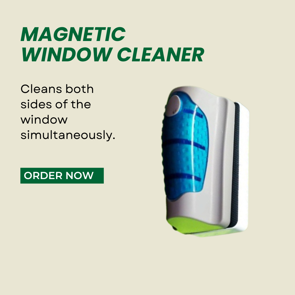 Double Sided Magnetic Window Cleaner with Removable Sponge Non-scratch ...
