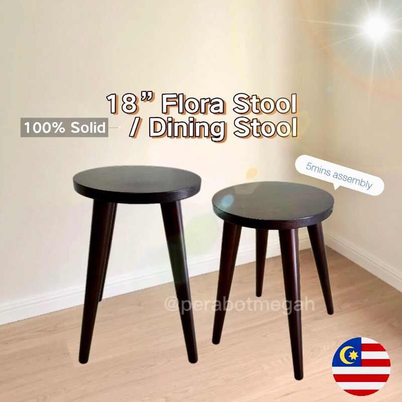 18 inch Dining Stool | Bangku Kerusi | Kerusi Meja Makan / Flora deisgn ...