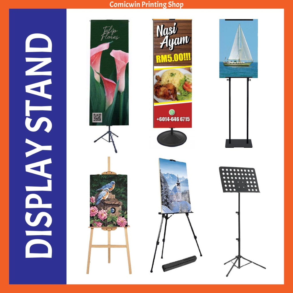 Display Stand (Adjustable) Bunting Stand, Tripod Stand, Banner Stand ...