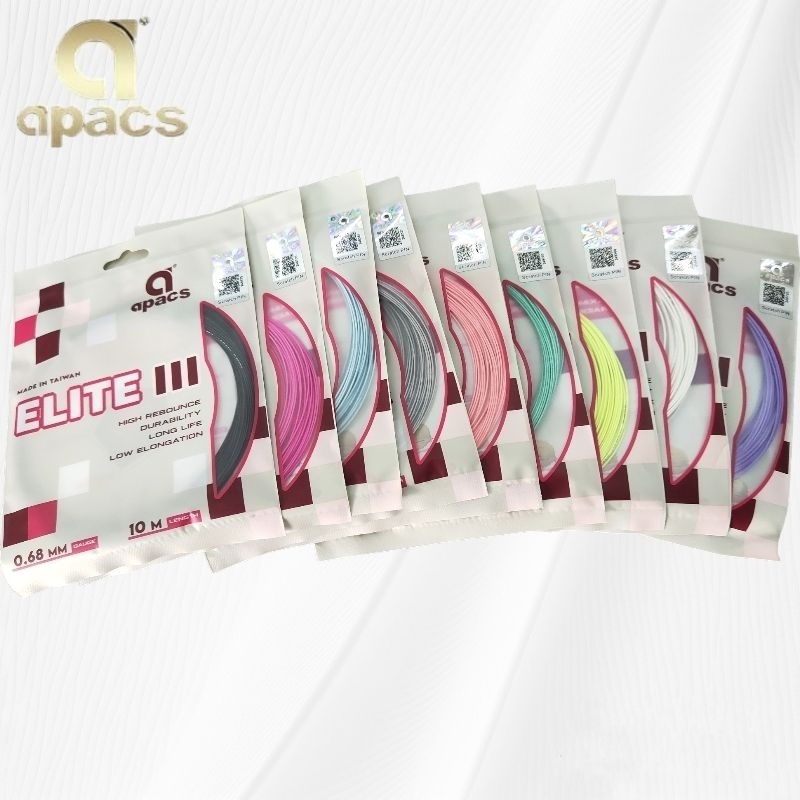 APACS ELITE III & TERRIFIC 66 (1PCS) 100% ORIGINAL BADMINTON STRING ...