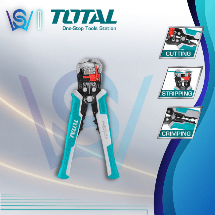 TOTAL Automatic Wire Stripper, 3-in-1 Multi-function Tool for Stripping ...