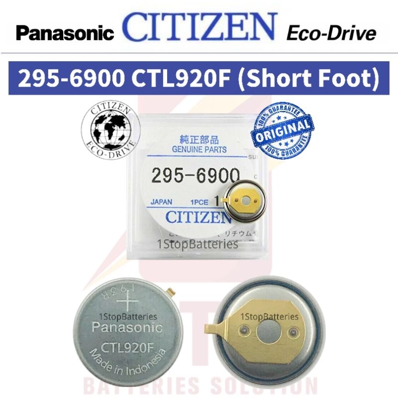 Panasonic Rechargeable Battery for Citizen Eco Drive 295-6900 (CTL920F ...
