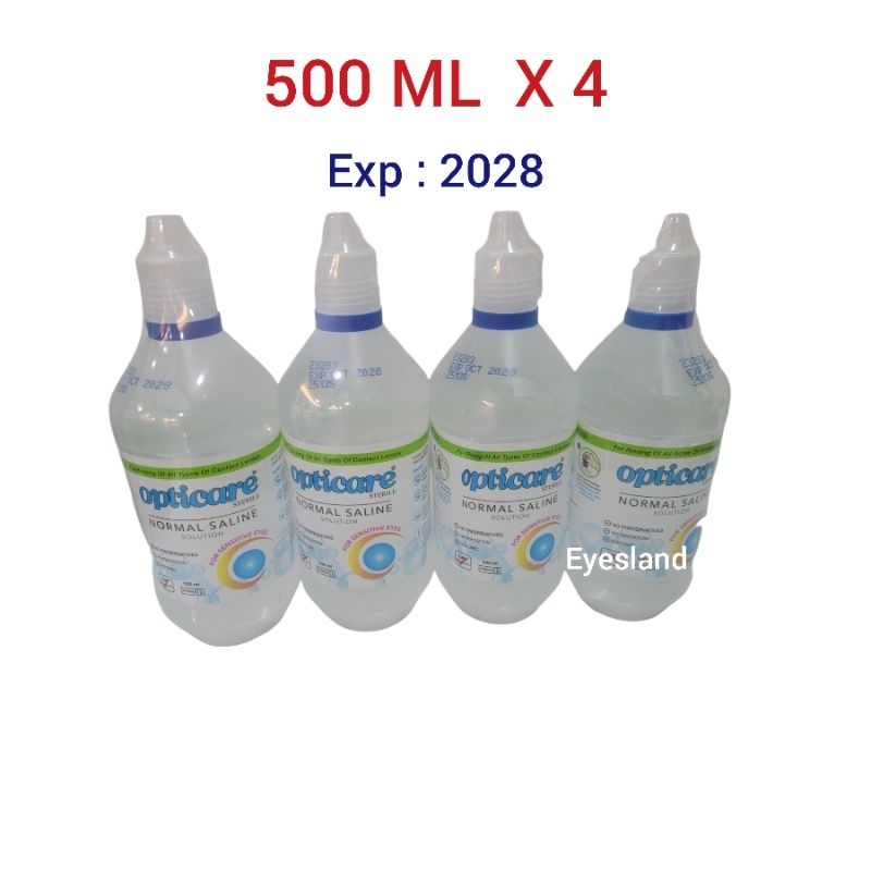 OPTICARE STERILE NORMAL SALINE SOLUTION 4x500ml | Shopee Malaysia