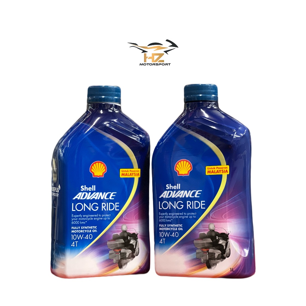 SHELL ADVANCE LONG RIDE 10W40 FULLY SYNTHETIC 100% ORIGINAL | Shopee ...