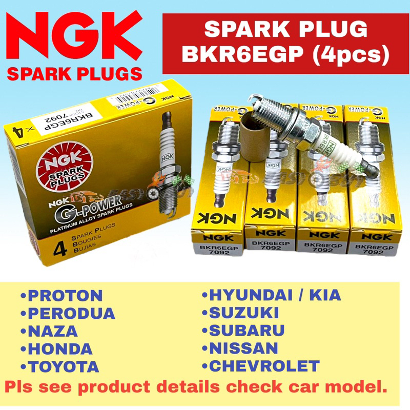 ORIGINAL NGK 7092 G-Power Platinum Alloy Spark Plug - PERODUA Myvi / PROTON Waja MMC / HONDA ...