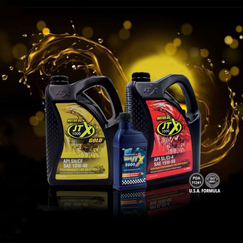 🔥🔥JTX RED / JTX GOLD ENGINE OIL - 1 LITER & 4 LITER (READY STOCK) with ...