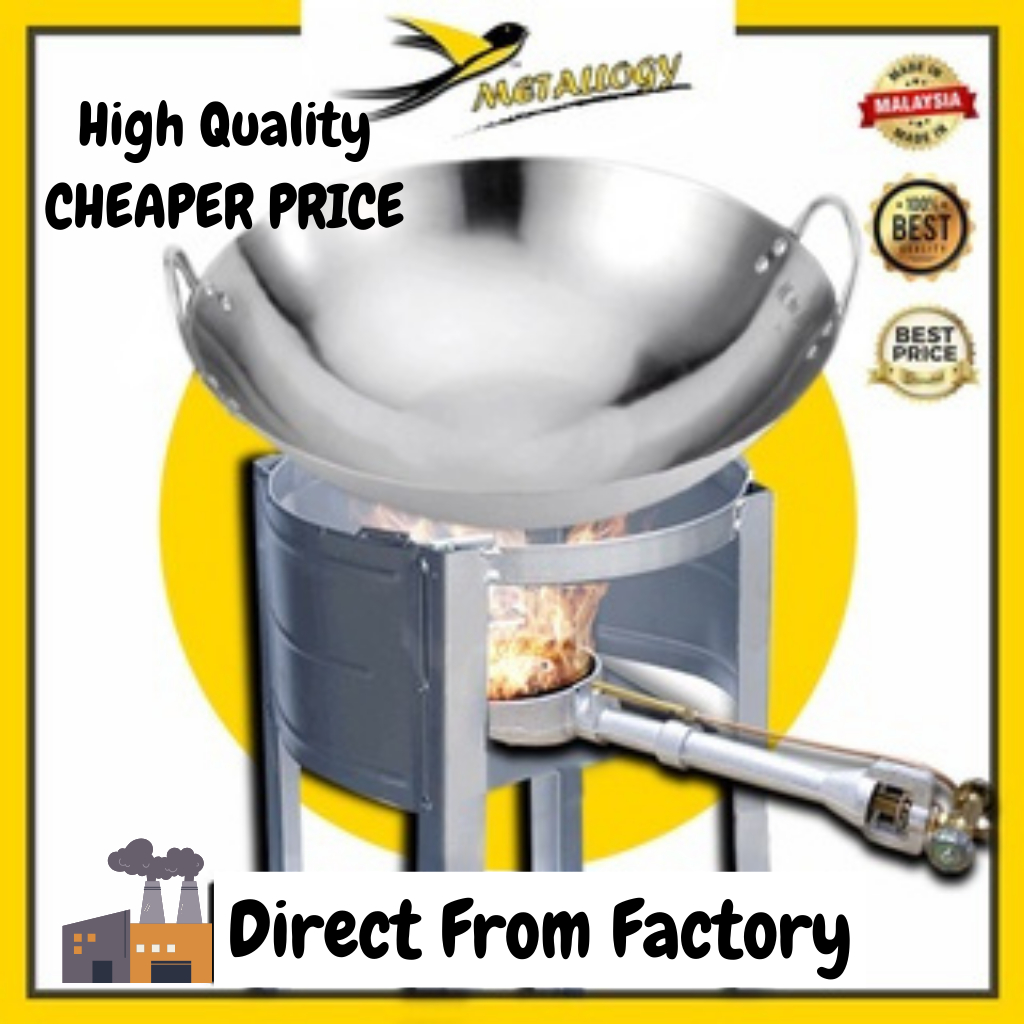 Metallogy Kitchen Full Set Gas Stove Stand With Stainless Steel Wok ...