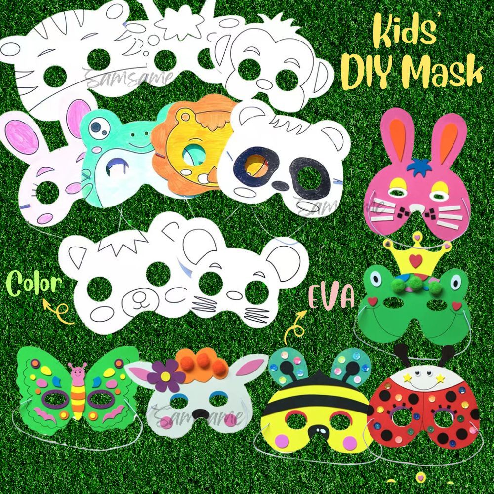 🔥DIY Kids Mask 🔥EVA / COLORING🔥Colorful Cartoon Play art craft Kid ...