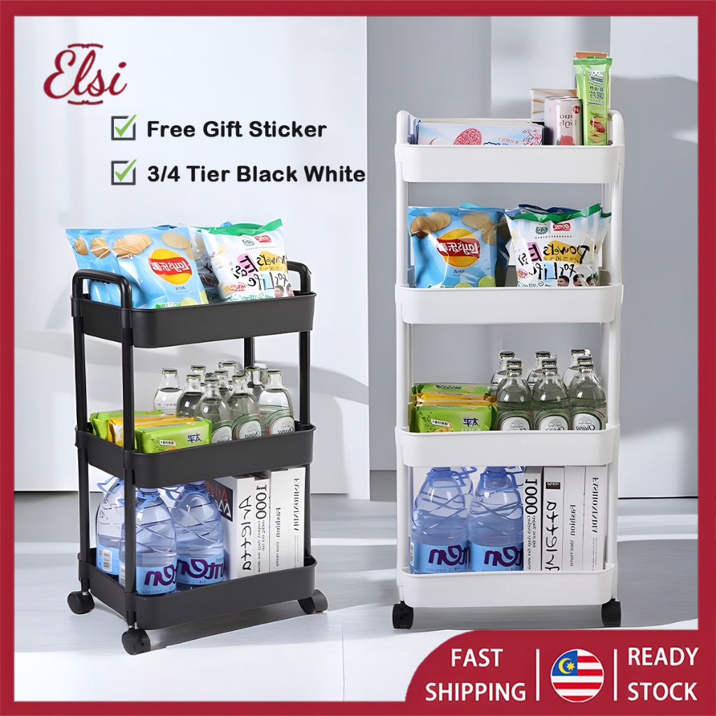 3 Tier Trolley Rack Kitchen Storage Rack Rak Dapur Kitchen Storage Rack ...