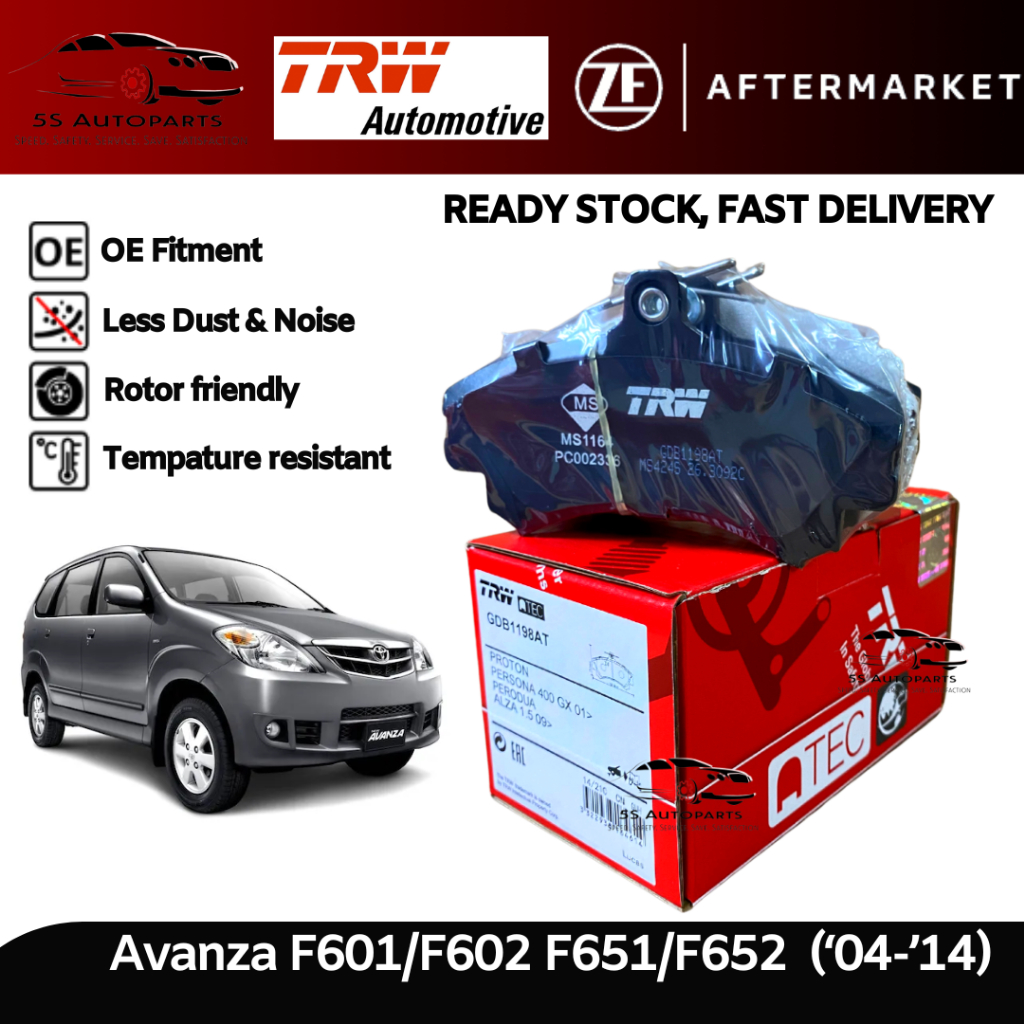 TRW Avanza F601/602 1.3/1.5, F651/652 1.3/1.5 (04'-14'), F653/654 1.3/1 ...