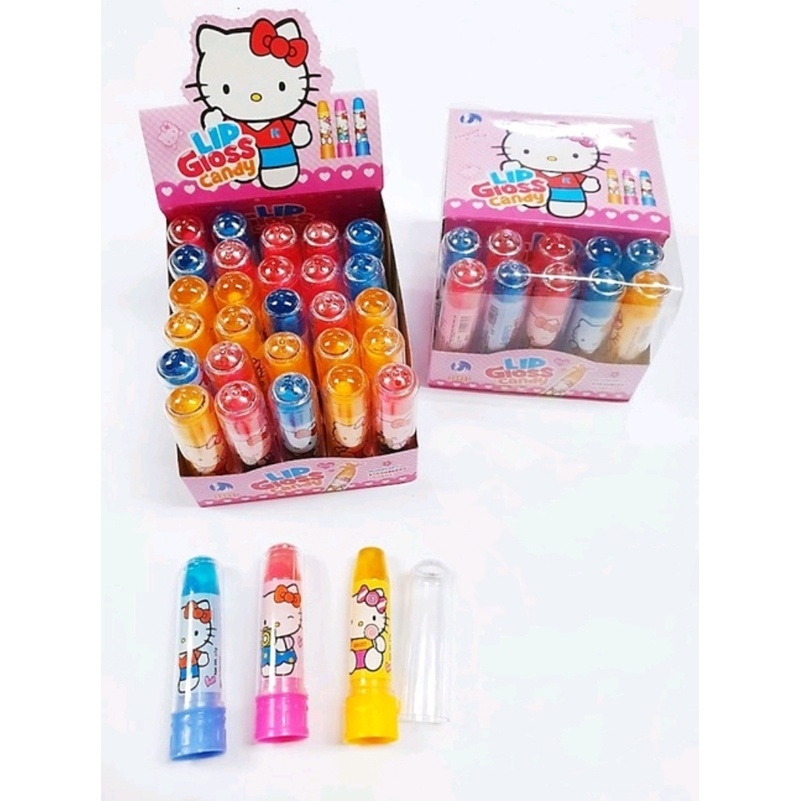 30 Pcs Princess / Hello Kitty / Bling Lipstick Candy Mix Fruits HALAL ...
