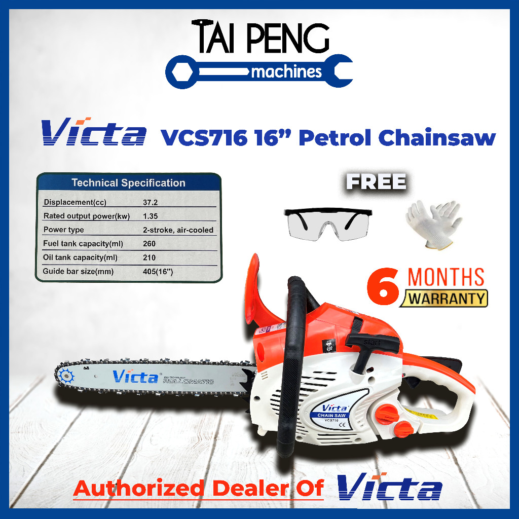 Victa VCS716 16" Petrol Chainsaw gergaji kayu | Shopee Malaysia