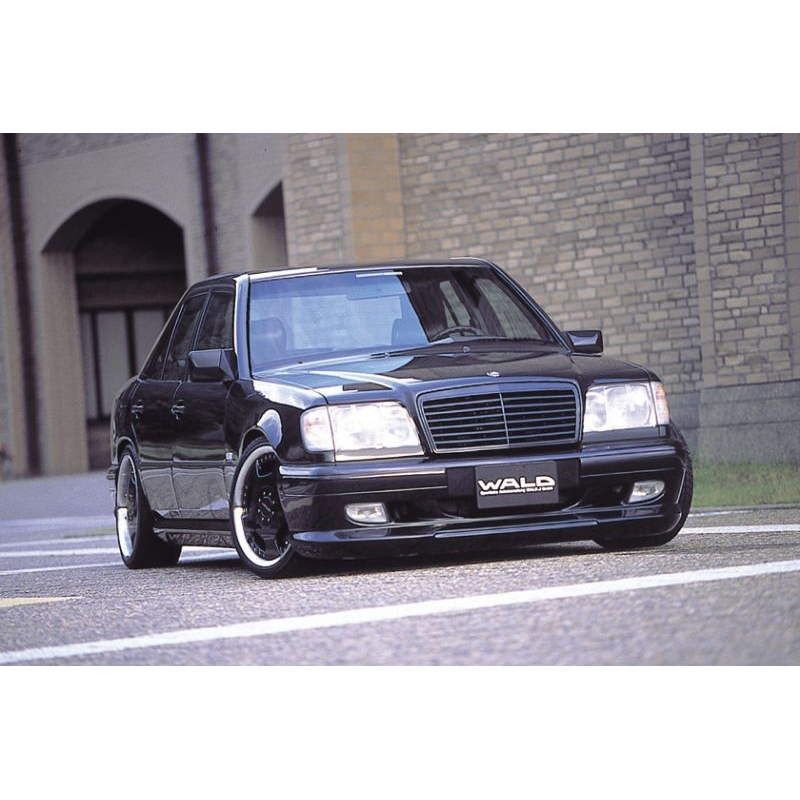 Mercedes w124 wald black bison Fiberglass front bumper bodykit with fog ...