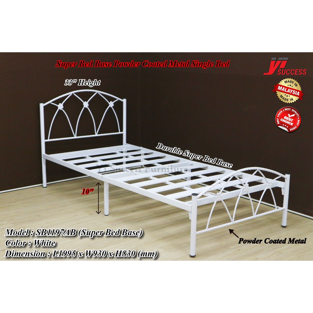 Yi Success Gomes Metal Single Bed Frame / Powder Coated Metal Bed Frame ...