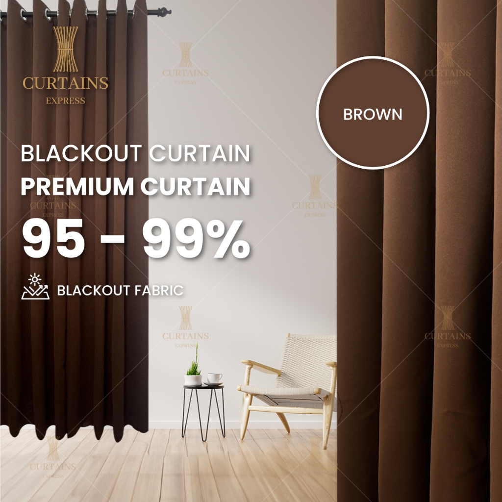 Premium Blackout Curtains /Langsir Tebal / UV Sunblock Curtain /99 ...
