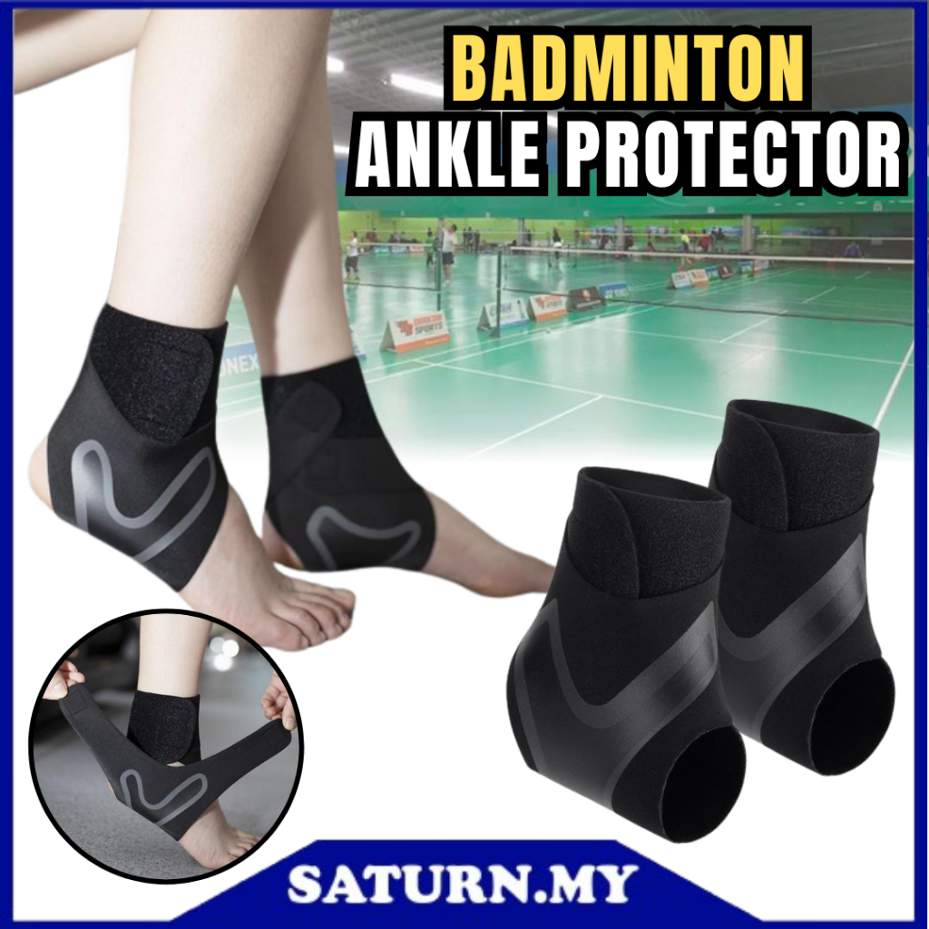 【STN】2PCS Ankle Protector Badminton Adjustable Elastic Brace Support ...