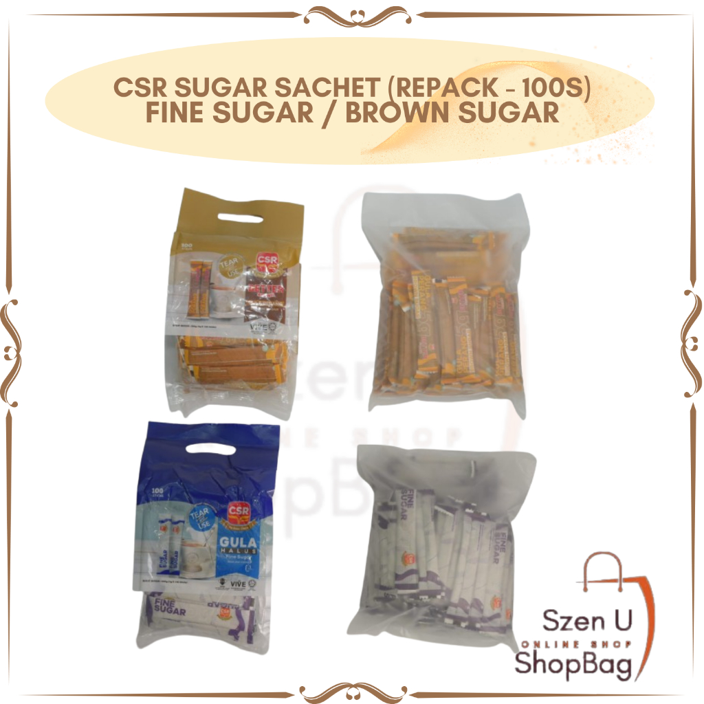 CSR Sugar Sachet { REPACK } (100s x 5g) - 500g ( Fine Sugar Sachet ...