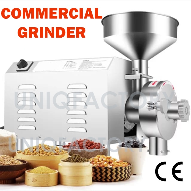 Commercial Fine Powder Grinder Pulverizer Spice Herb Cili Grain Tea Teh ...
