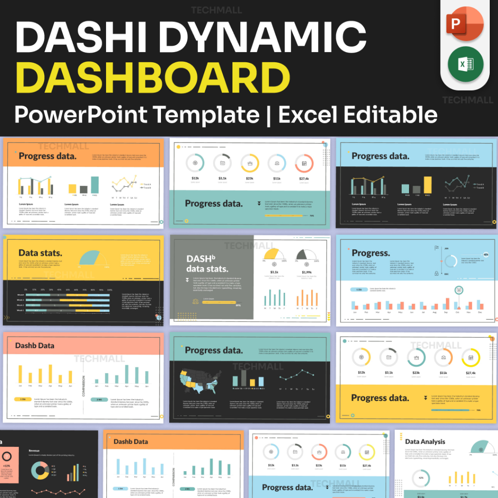 Dashb Dynamic Powerpoint Presentation Versatile Template - Easy Excel ...