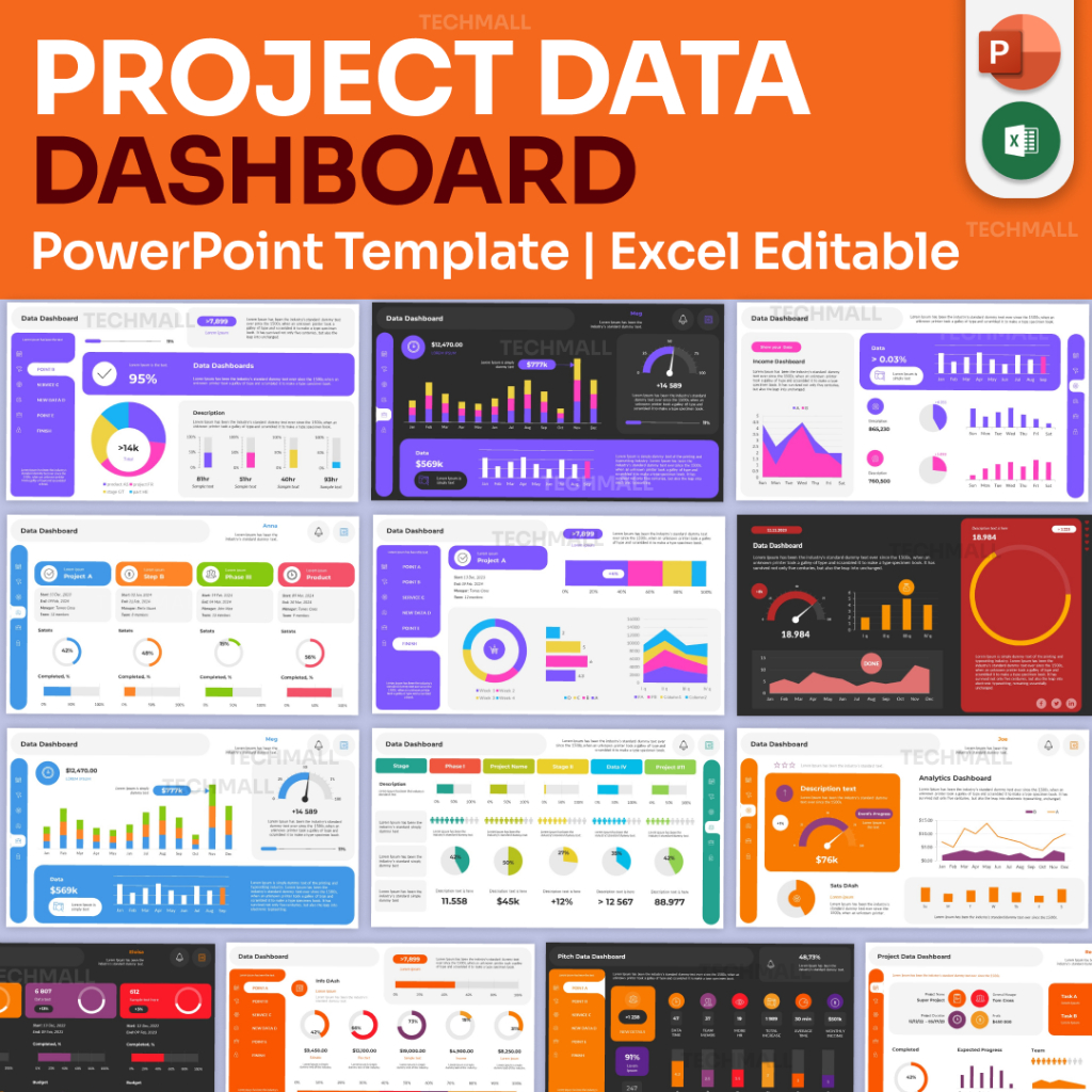 Project Data Interactive Dashboards Dynamic Powerpoint Presentation Versatile Template - Easy ...