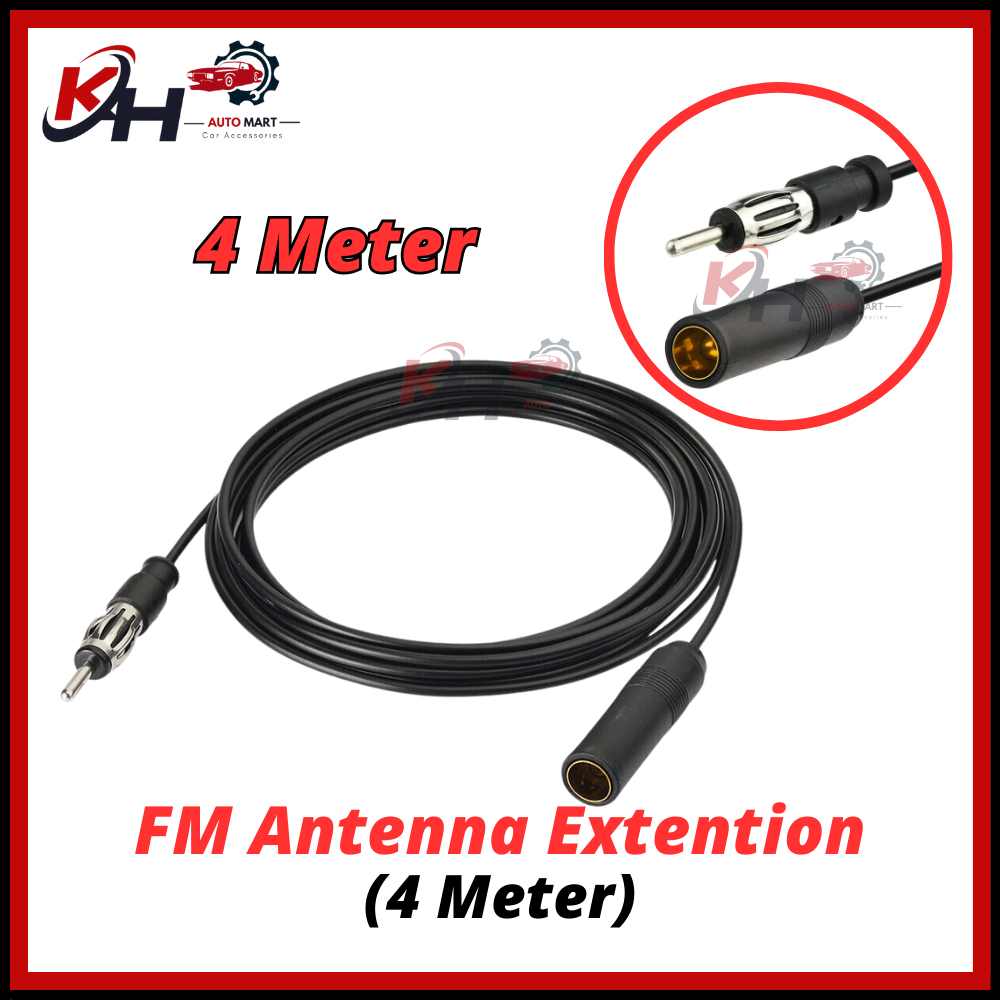 4 Meter FM AM CAR RADIO ANTENNA EXTEND CABLE Signal Audio Aerial Mast ...