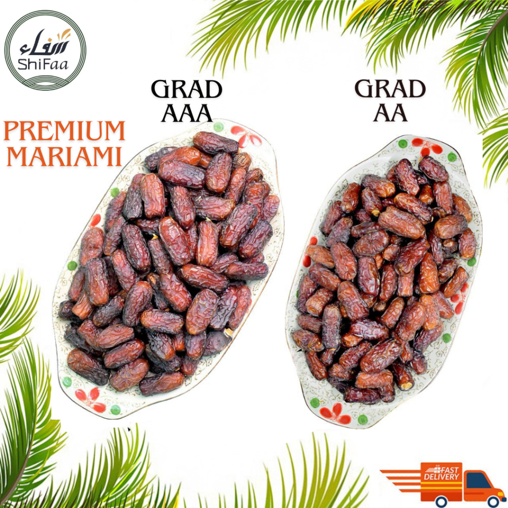 Kurma Mariami AA | Mariami Dates Grade AAA Saudi Dates 250g - 500g ...
