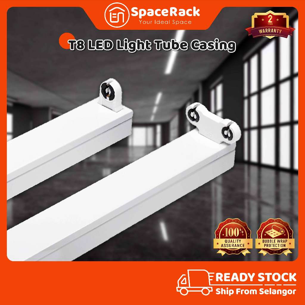 (2FT & 4FT) T8 LED Tube Casing (Single/Double-Thin/Thick) for LED T8 Tubes Siling Dinding Rumah ...