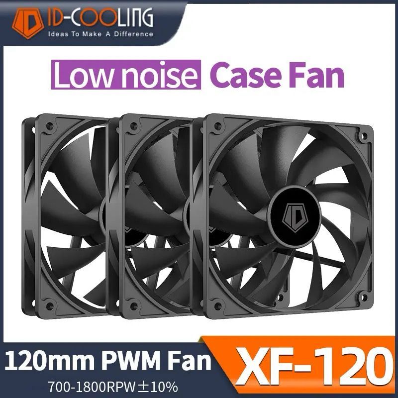 ID-COOLING XF-12025-SW & XF-12025-SD white version 12cm 4PIN LED ...