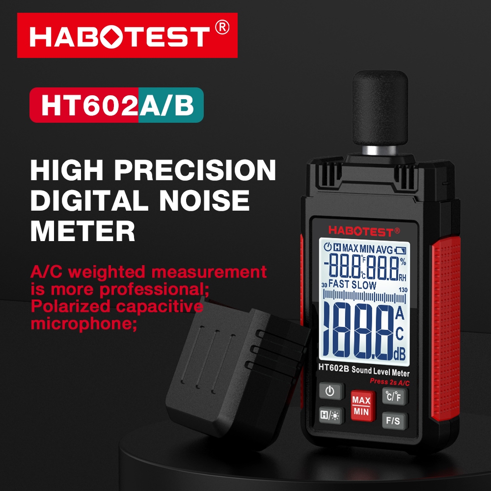 HABOTEST🔥HT602A/B Digital Noise Sound Level Meter Decibel Tester Dew ...