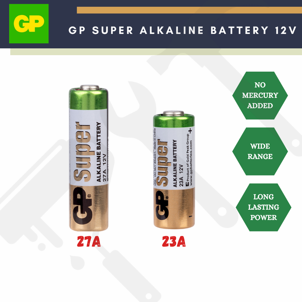 GP Battery Super Alkaline 12V Battery 27A Battery 23A Battery | Shopee ...