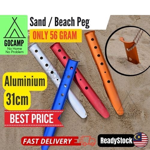 Gocamp Aluminum 31cm U Shape Sand Beach Peg For Flysheet Tent Pegs ...