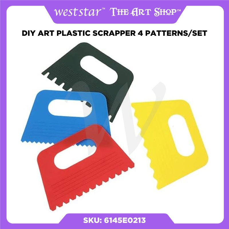 [Weststar TAS] DIY Art Plastic Scrapper 4 Patterns/set | Shopee Malaysia