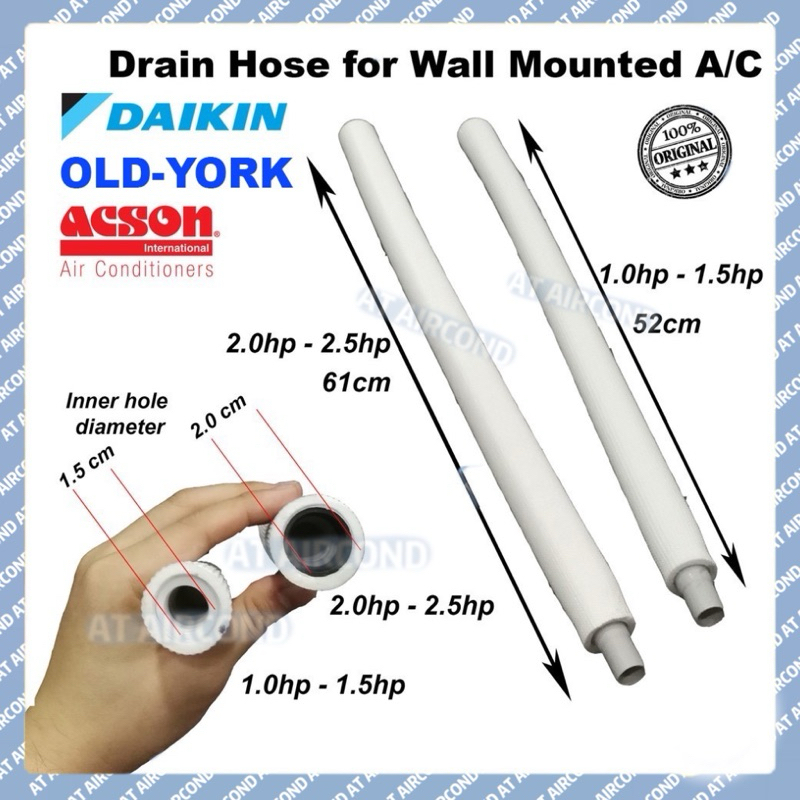 Drain Hose Daikin [Original] Wall Mounted A/C drain pipe pipe air 1.0hp 1.5hp 2.0hp 2.5hp ...