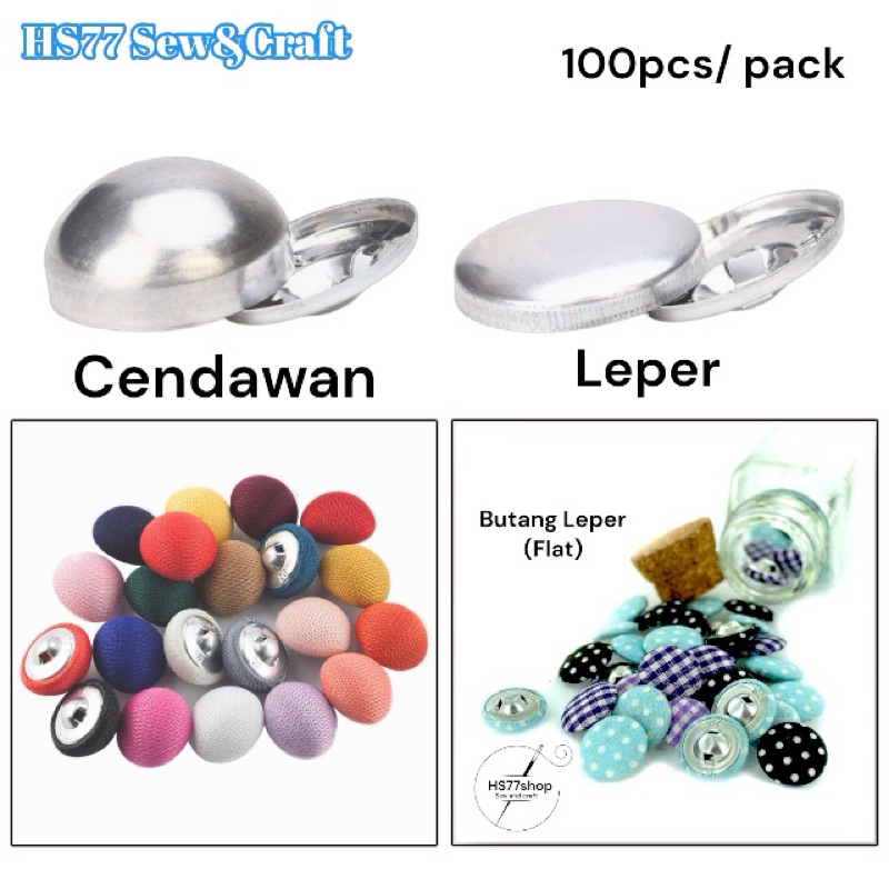 [ 100pcs ] 20L 22L 24L 28L 32L Butang Bungkus Balut Cendawan /Butang ...