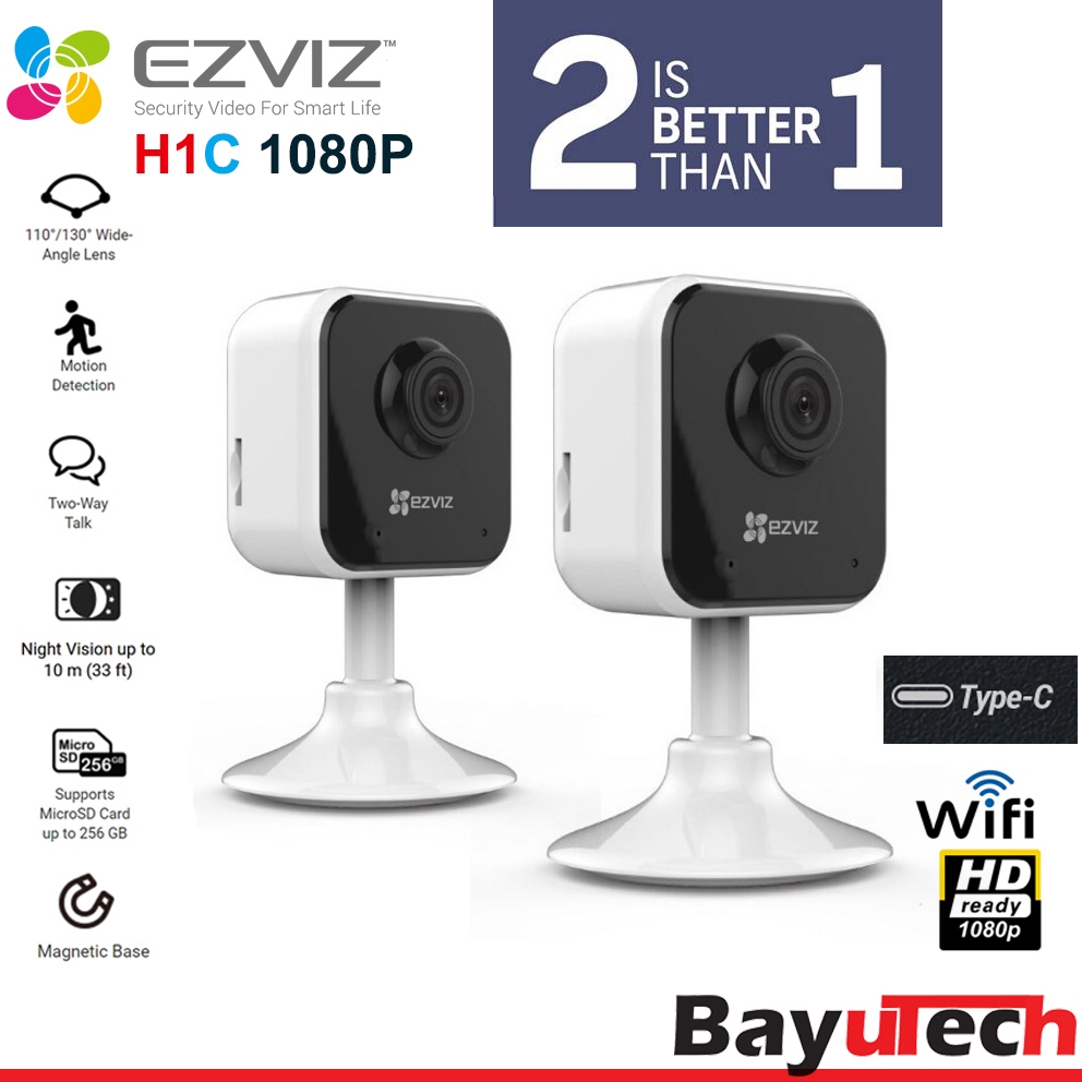 EZVIZ DUAL H1C 2MP 1080P Resolution Indoor Wi-Fi CCTV Camera Wide-Angle ...