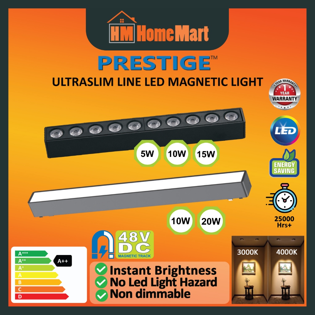 PRESTIGE Ultra Slim LED Line Grille / Floodlight (5W/10W/15W/20W ...