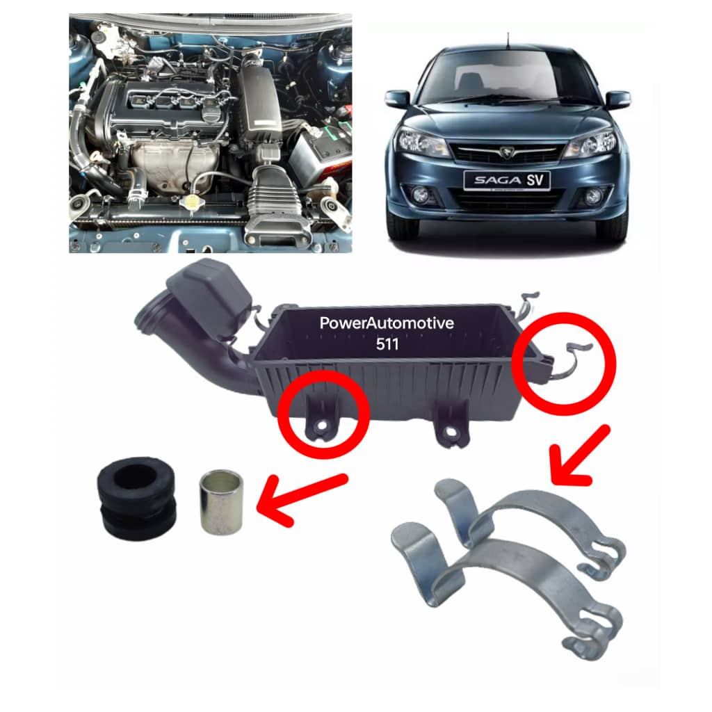 Proton Saga FLX SV Engine Air Cleaner Cover Clip / Rubber Bush / Iron ...