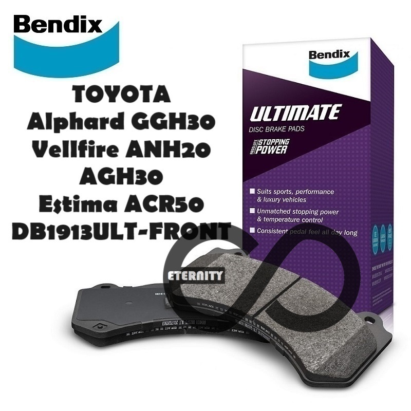 Original Bendix DB1913ULT Ultimate Racing Front Brake Pad - TYT Alphard ...